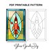 Rocket Spaceship in a Frame Ornament Stained Glass Pattern PDF PNG ...