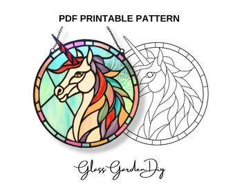 Ram Head in a Frame Stained Glass Pattern PDF PNG Printable File ...