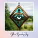 Evil Eye Amulet Ornament Stained Glass Pattern PNG PDF Printable ...