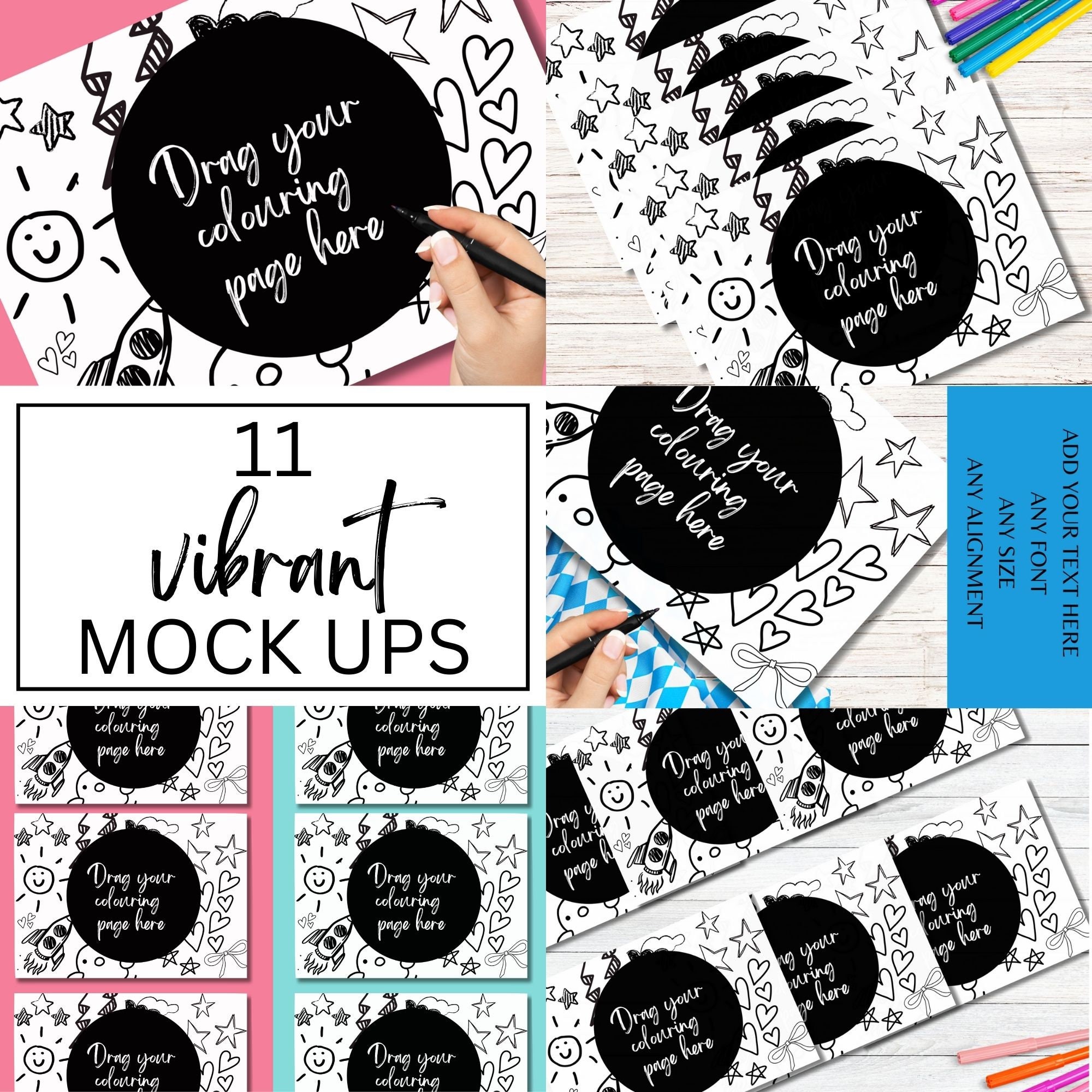 CANVA Colouring Book Mockup, Coloring Book Papers, Mockup, Activity ...