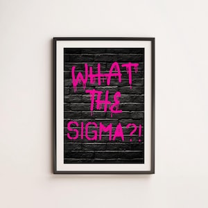 What the Sigma Meme Print | Tween Teen Girls Boys Room Wall Art ...