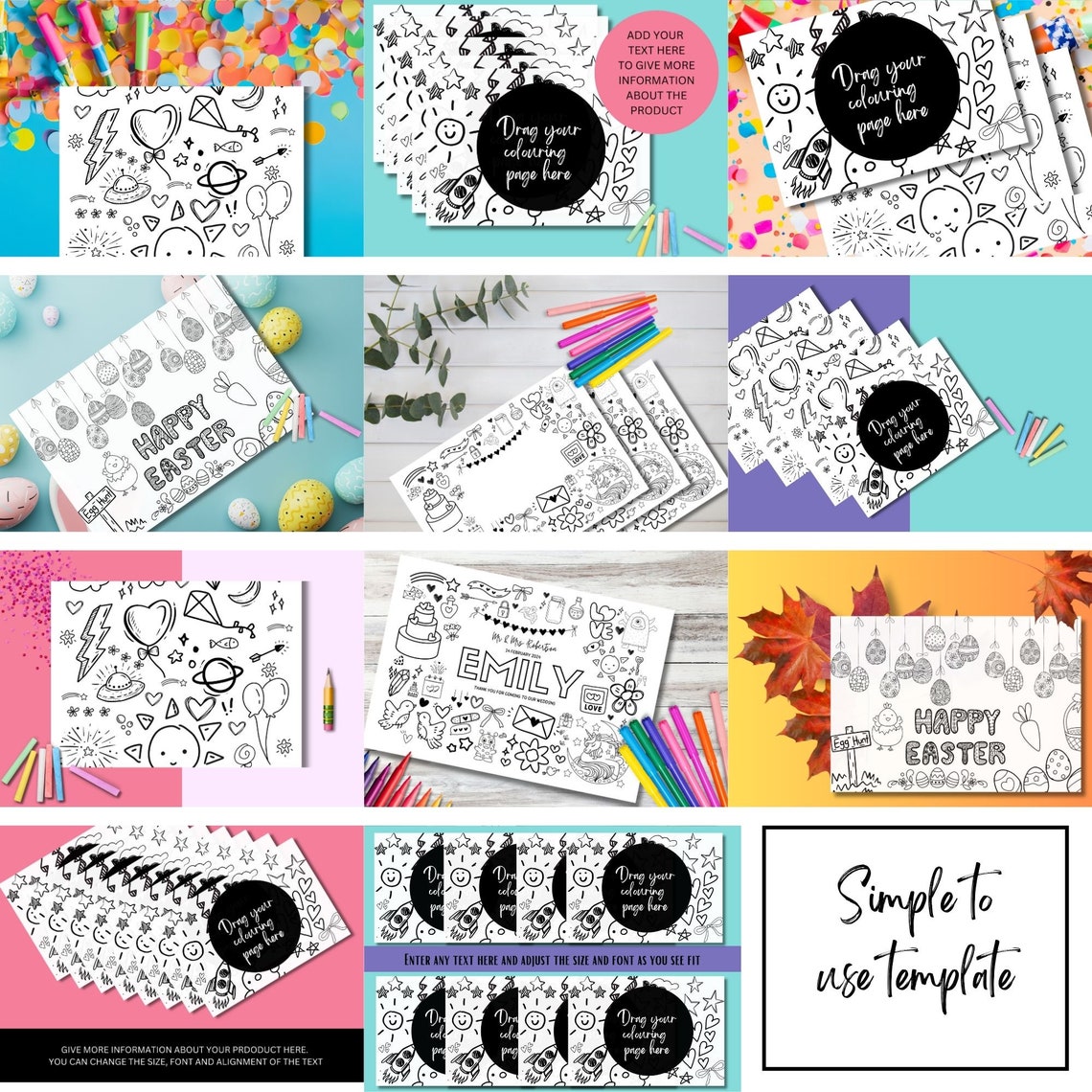 CANVA Colouring Book Mockup, Coloring Book Papers, Mockup, Activity ...