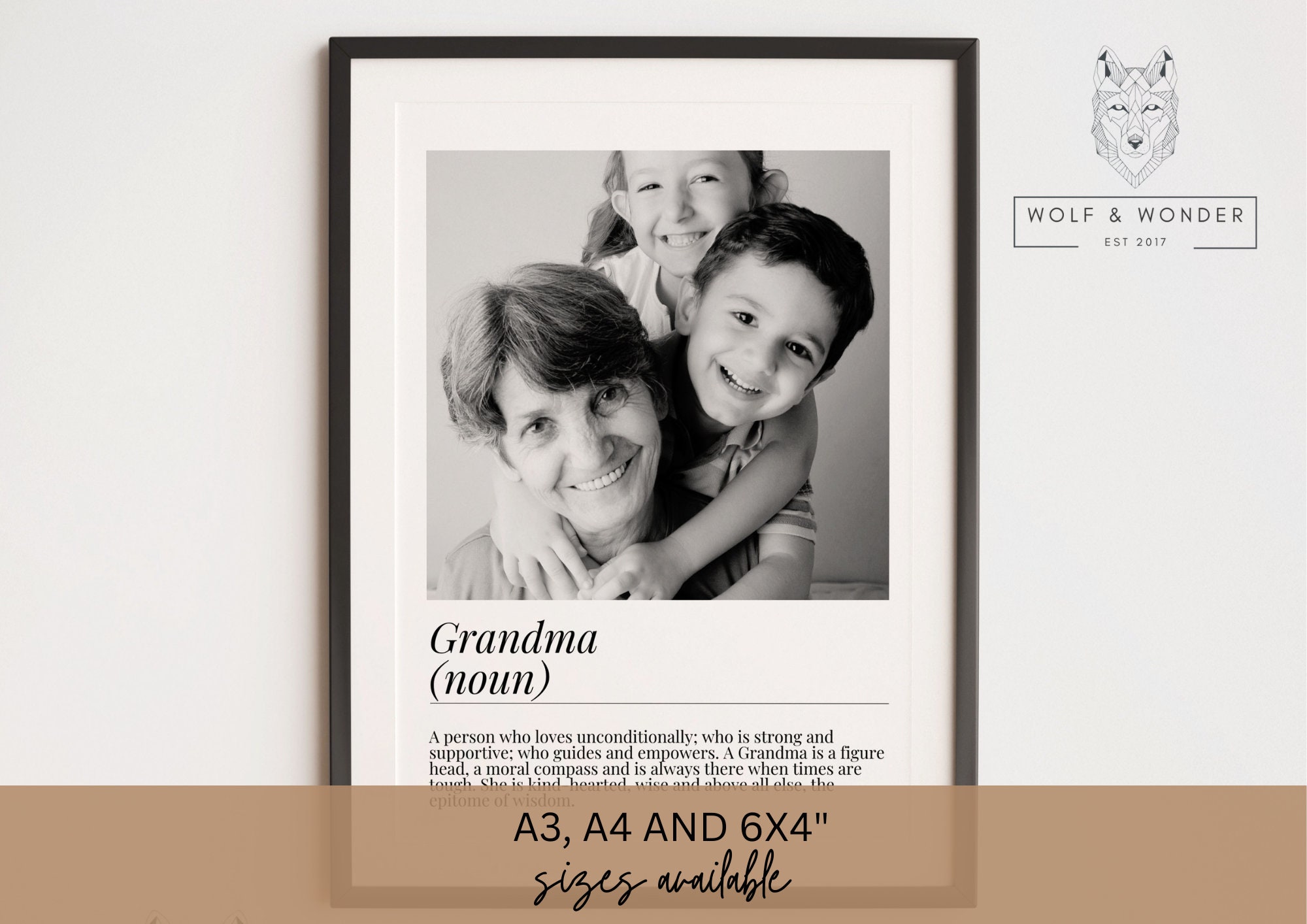 Personalised Nan Definition Print Custom Photo Gift for Nana Mothers ...