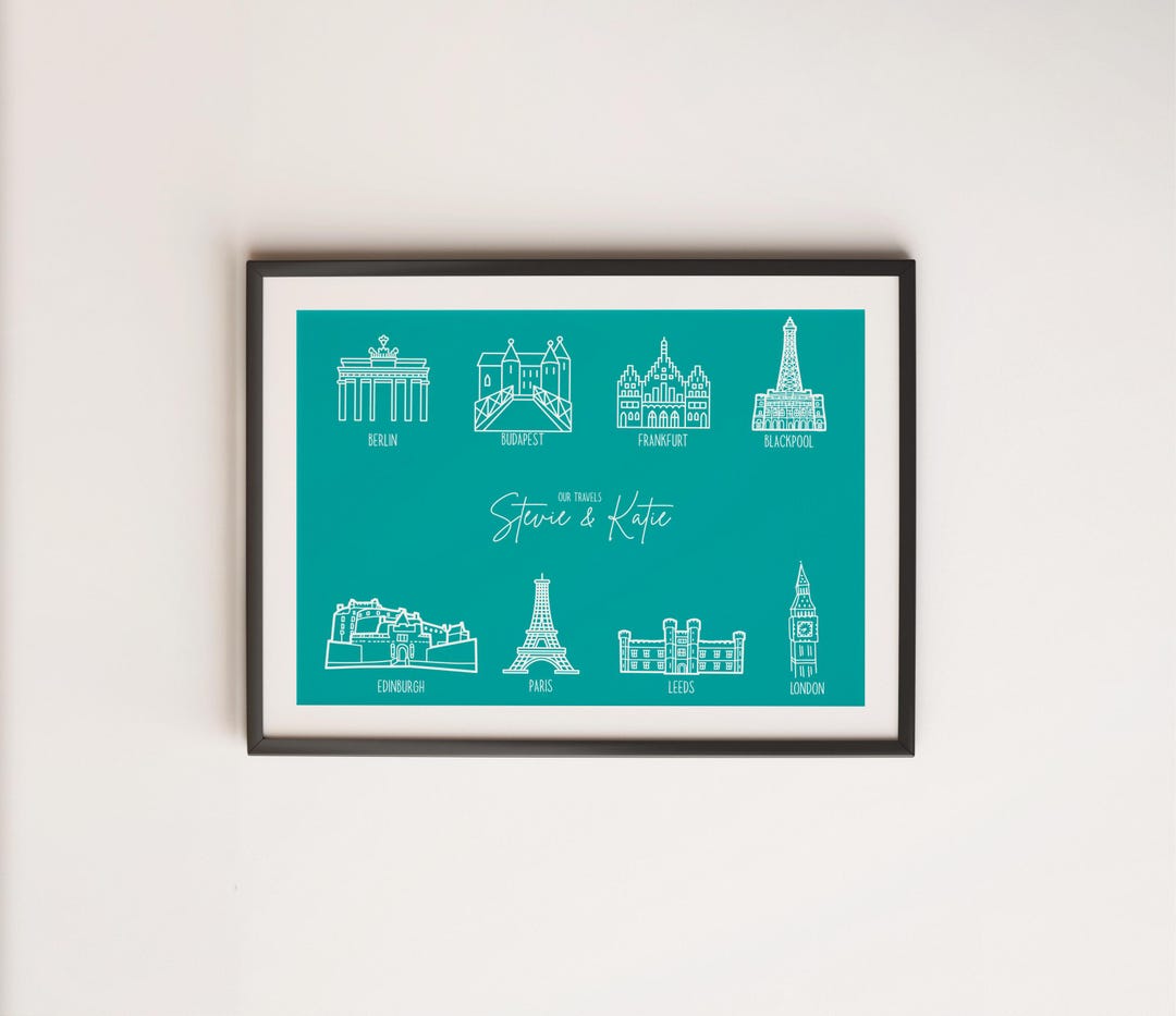 Travel Relationship Map, Love Story Map, Personalised, Anniversary, for ...