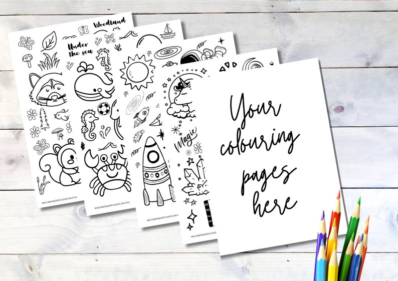 CANVA Colouring Book Mockup, Coloring Book Papers, Mockup, Activity ...