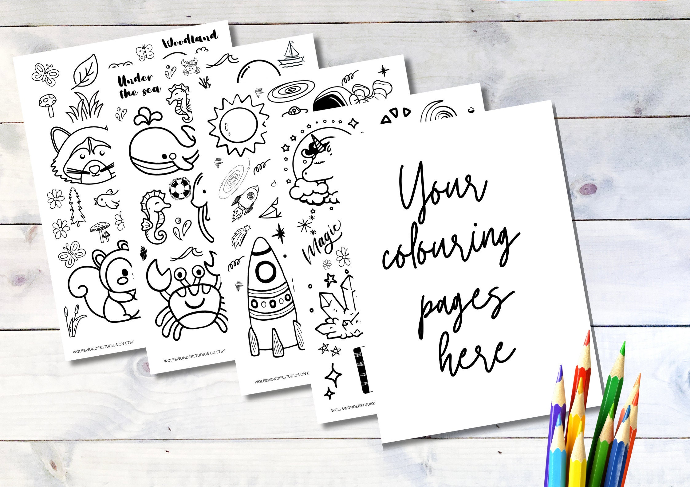 CANVA Colouring Book Mockup, Coloring Book Papers, Mockup, Activity ...