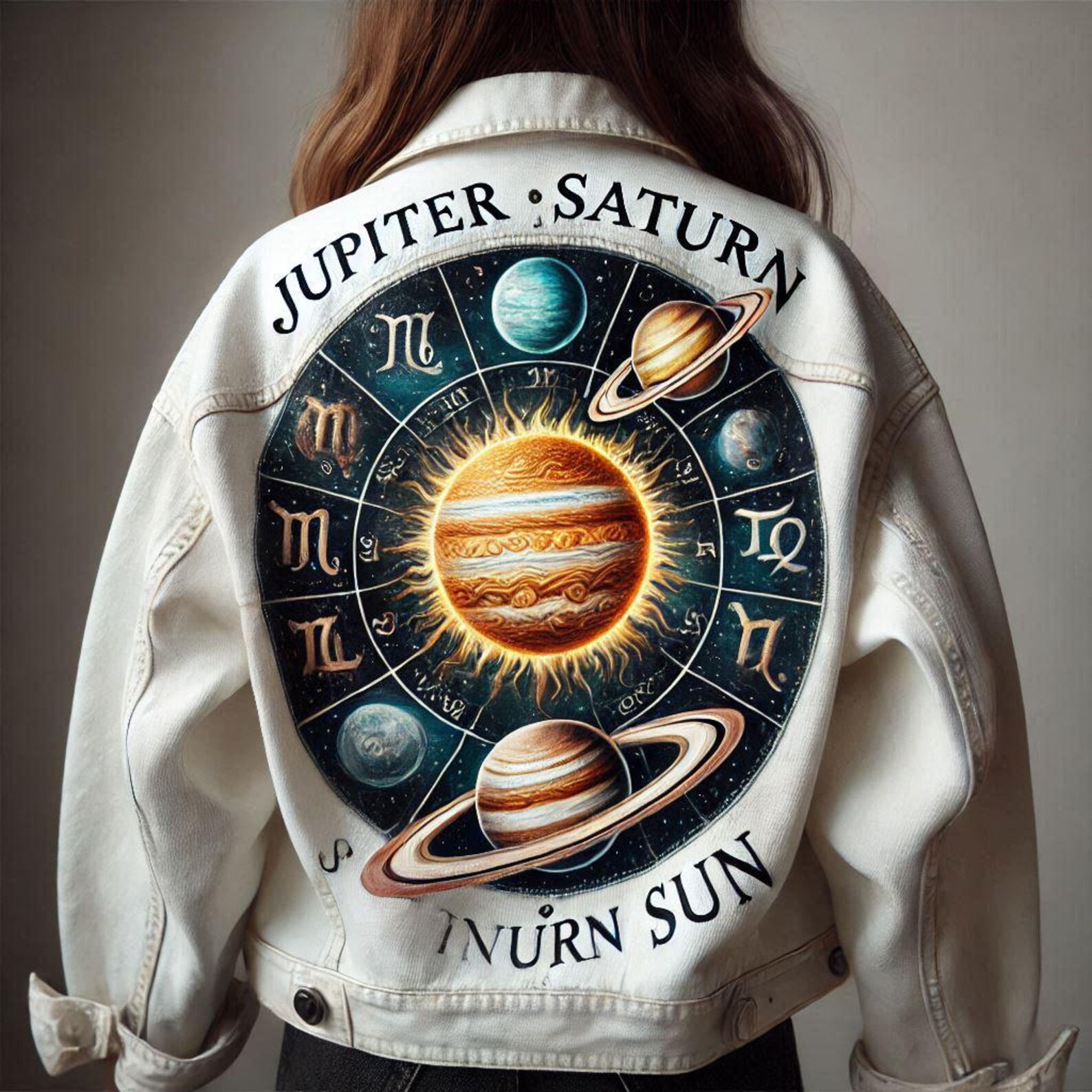 Custom Denim. Astrological Hand Painted Denim. Personalized Work With ...