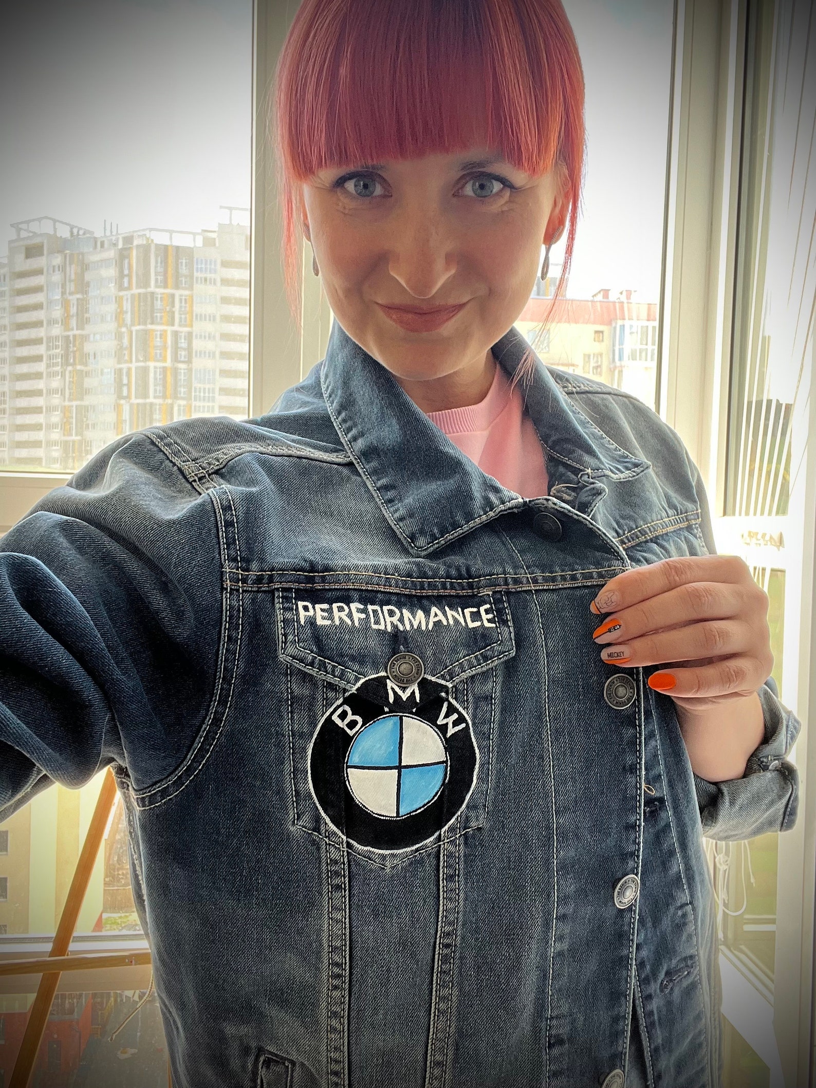 Custom Hand-painted Denim Jacket: BMW Car Enthusiast Gift - Etsy
