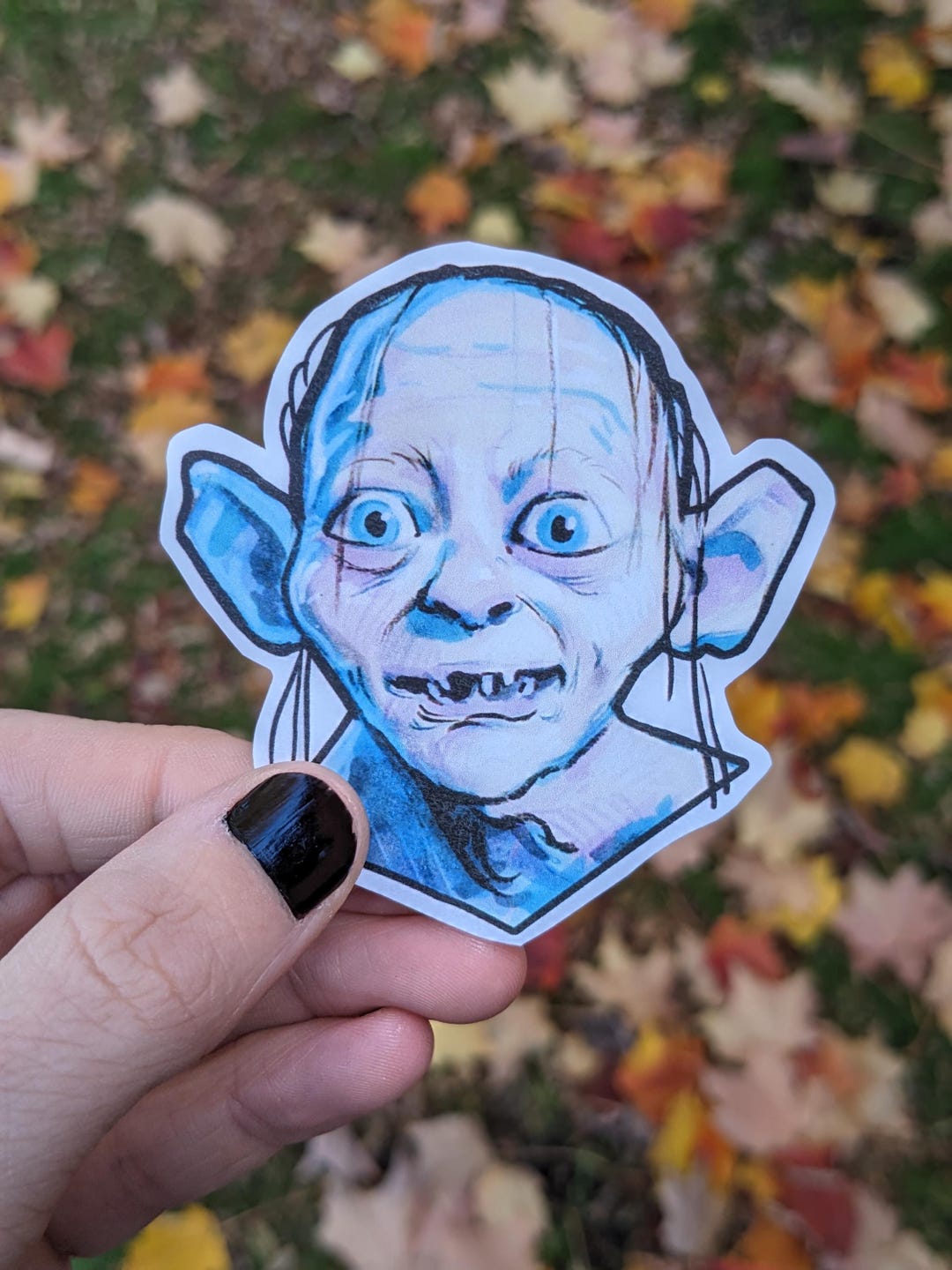 Sticker Gollum lord of the Rings - Etsy