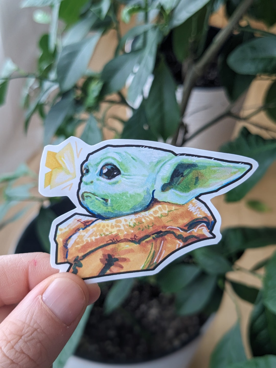 Sticker Grogu the Kid STAR WARS - Etsy