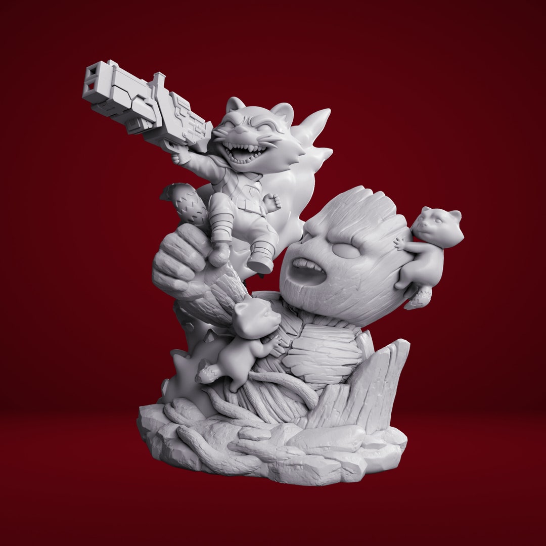 Rocket Guardians of the Galaxy STL, Rocket 3D Model, Rocket 3D Print ...