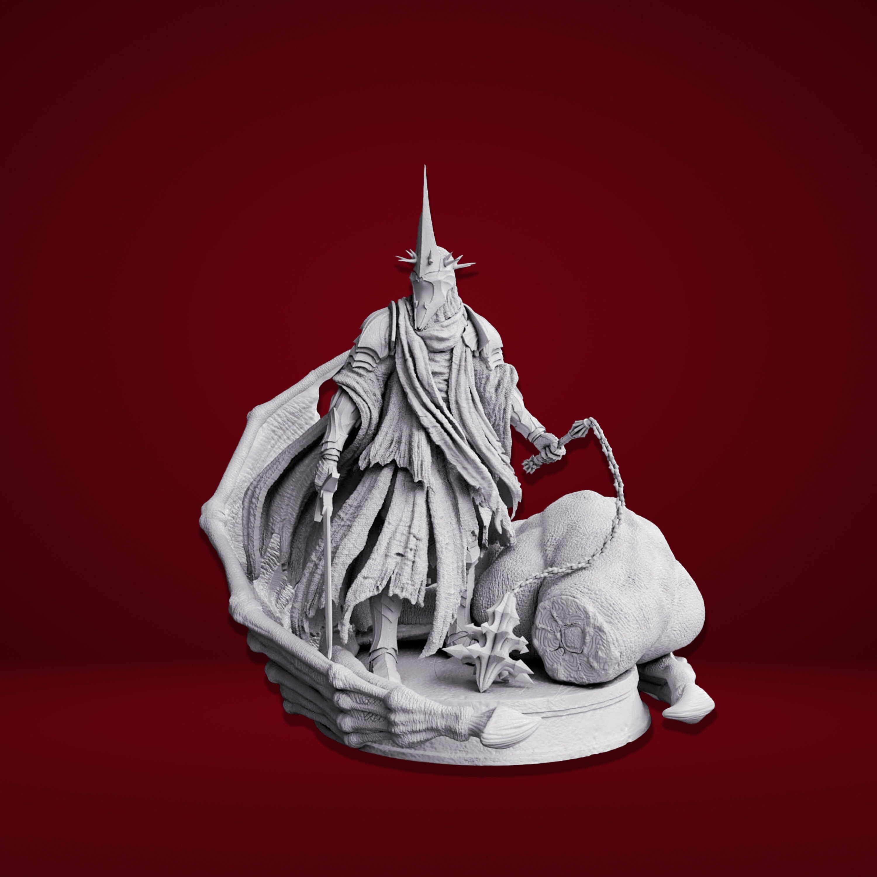 Angmar Lord of the Rings STL, Angmar Witch King 3D Model, Angmar 3D ...