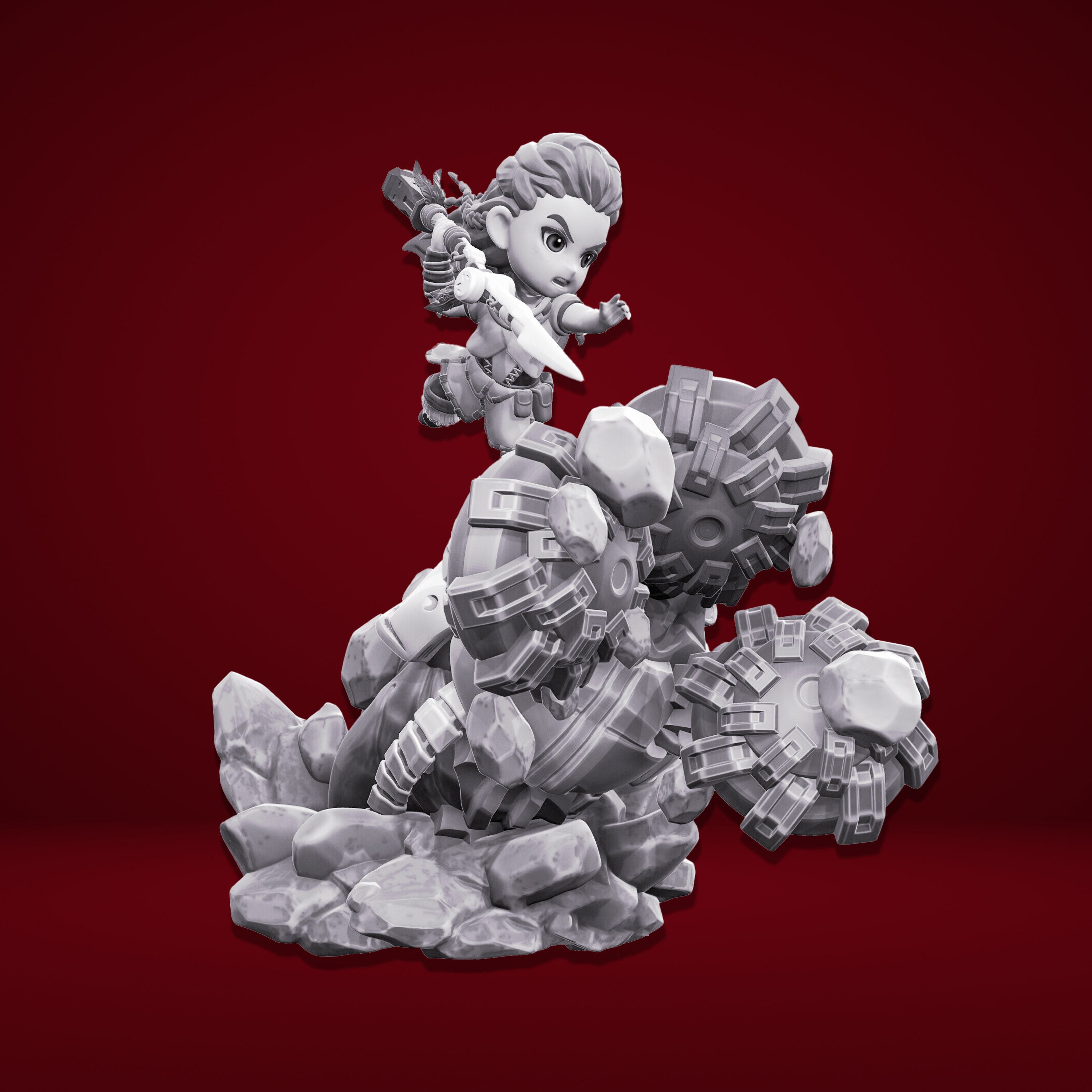 Aloy Horizon Zero Dawn STL, Aloy 3D Model, Aloy 3D Print Files, Aloy ...