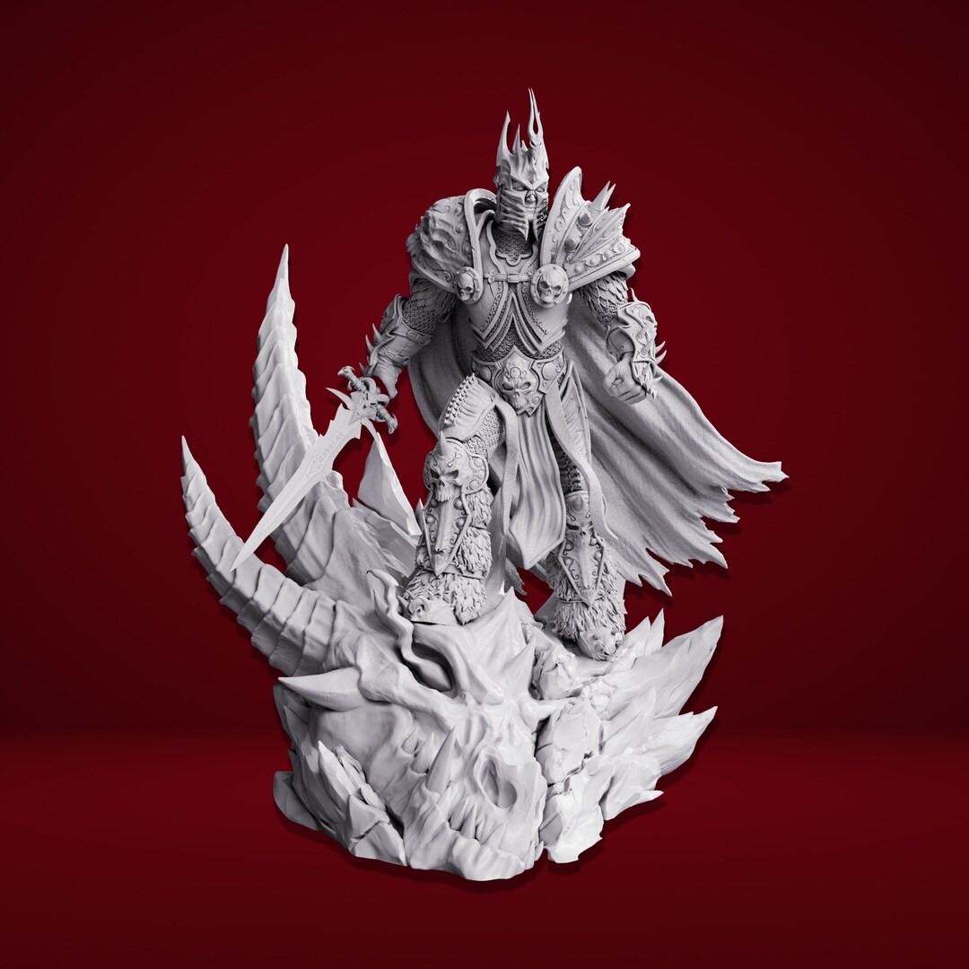 Arthas Lich King WOW STL, Arthas 3D Model, Arthas 3D Print Files, World ...