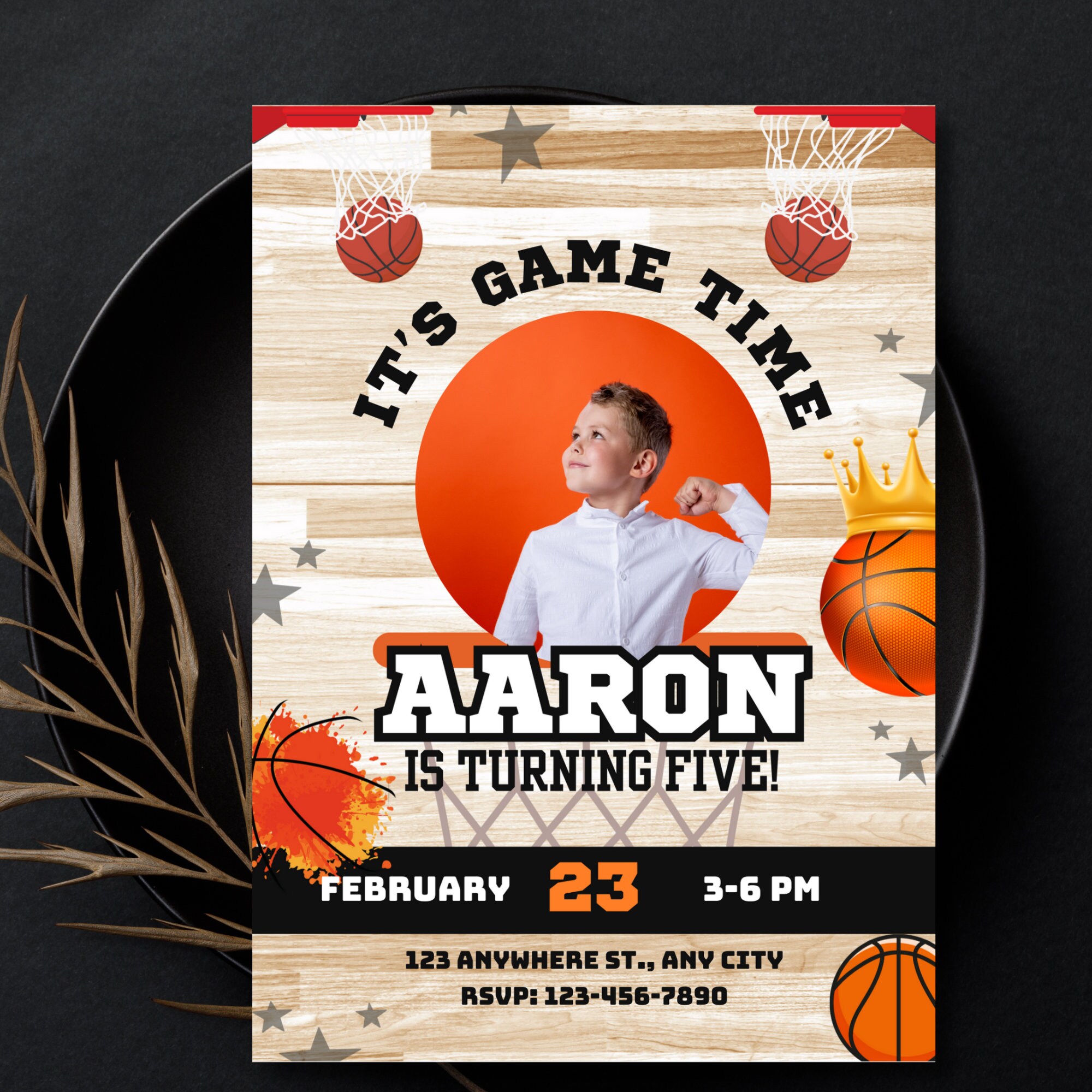 Basketball Birthday Invitation Personalized Sports Party Invite It's ...