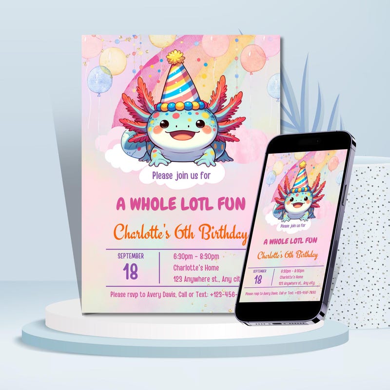 Axolotl Birthday - Etsy