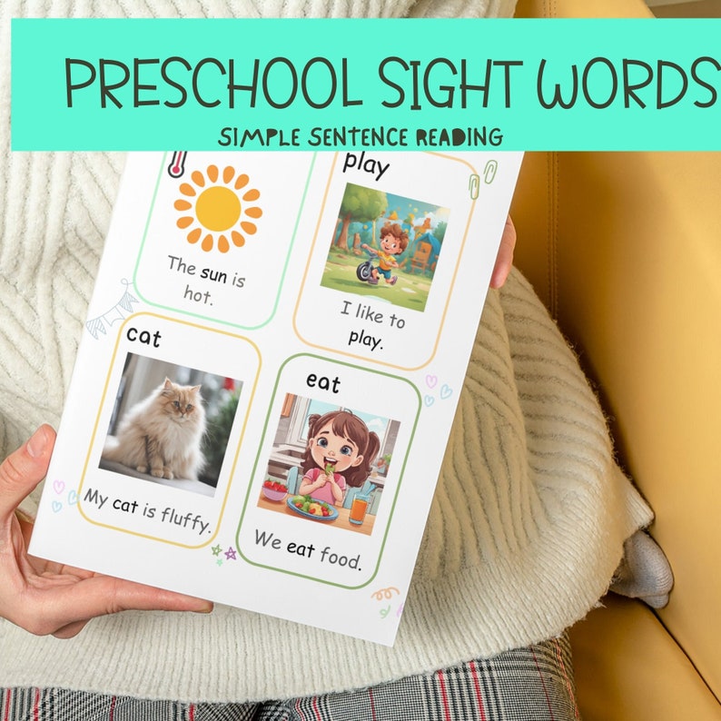 Sight Word Printable Worksheets Early Reader Phonics Exercise Preschool ...