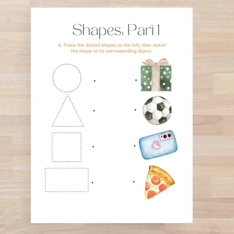 Printable Toddler Worksheet Toddlers Workbook Instant Download ...