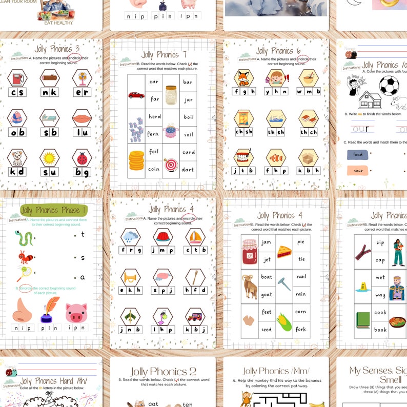 Kindergarten Jolly Phonics Printable Worksheet Children Worksheet ...