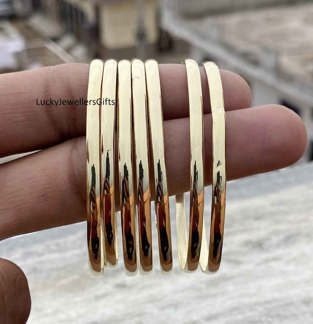 Set of 7 Bangles, Brass Bangles, 7 Day Bangles, Beautiful Set of 7 ...