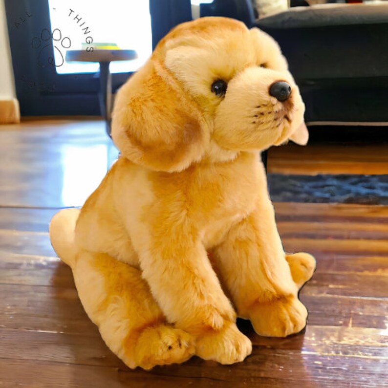 Furry Dog Plush Teddy Cotton Labrador Dog Teddy Realistic - Etsy