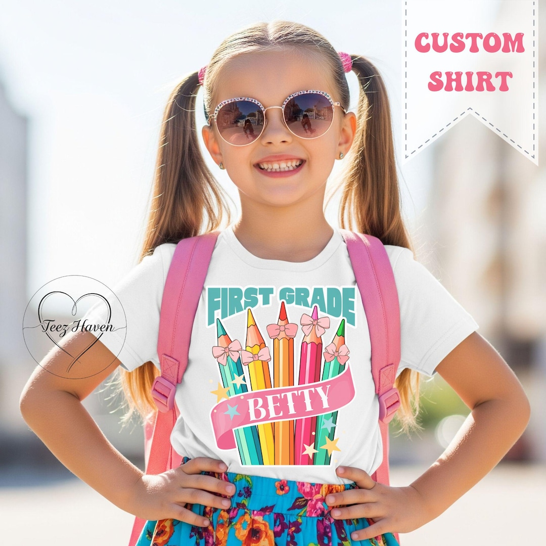 Personalized First Grade T-shirt: Custom Back to School Outfit - Etsy