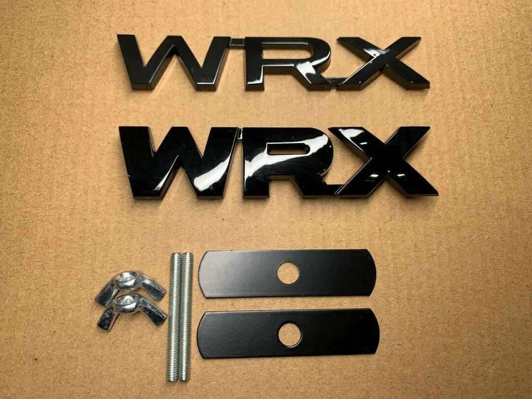 OEM Style Gloss / Matte Black WRX Mesh Grille Rear Emblem Badge for Wrx ...