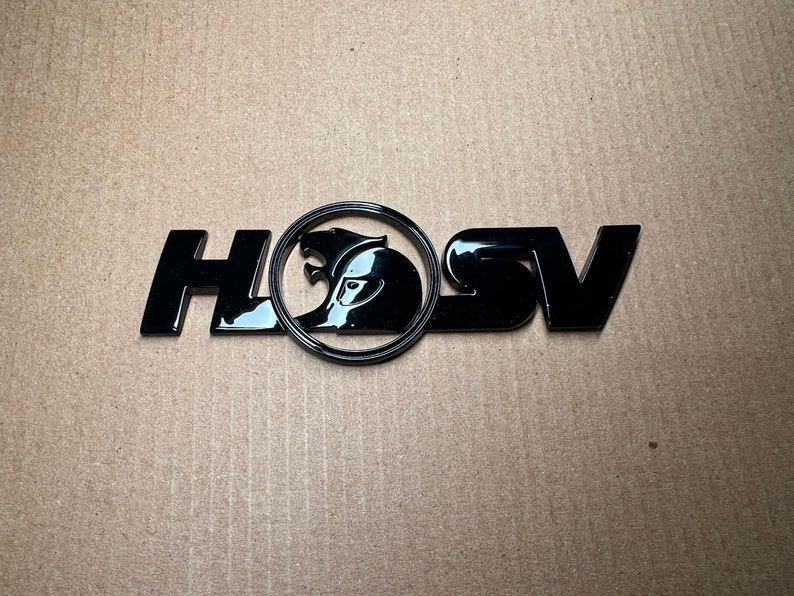 Black HSV Rear Boot Emblem Sticker - Commodore VE VF (115 X 40mm ...