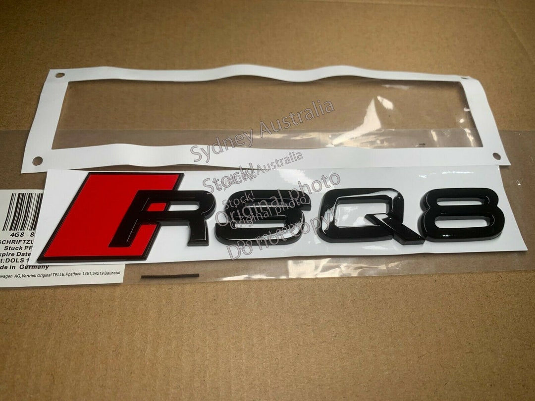 OEM Rear Boot Tailgate Trunk RSQ8 Gloss / Matte Black / Chrome Badge ...