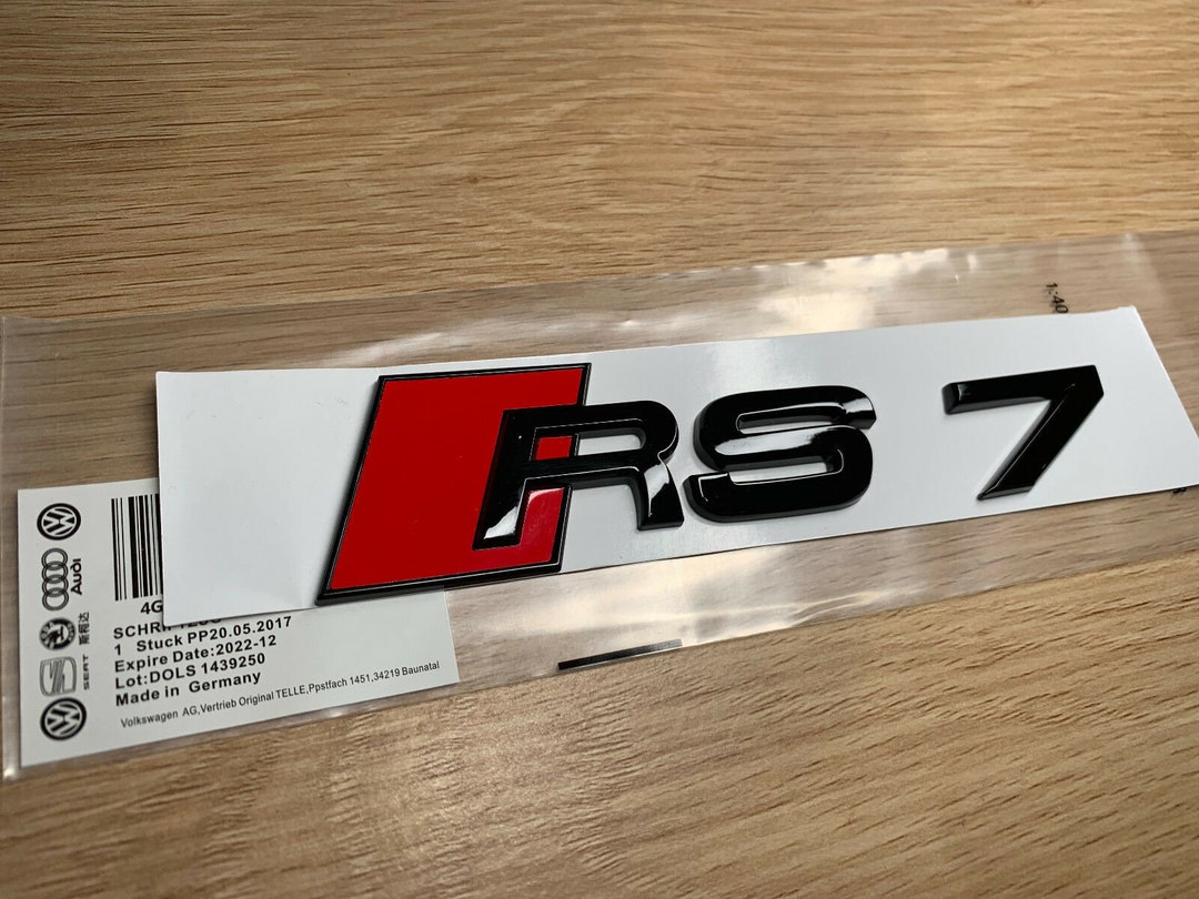 OEM Rear Boot Tailgate Trunk RS7 Gloss / Matte Black / Chrome Badge ...