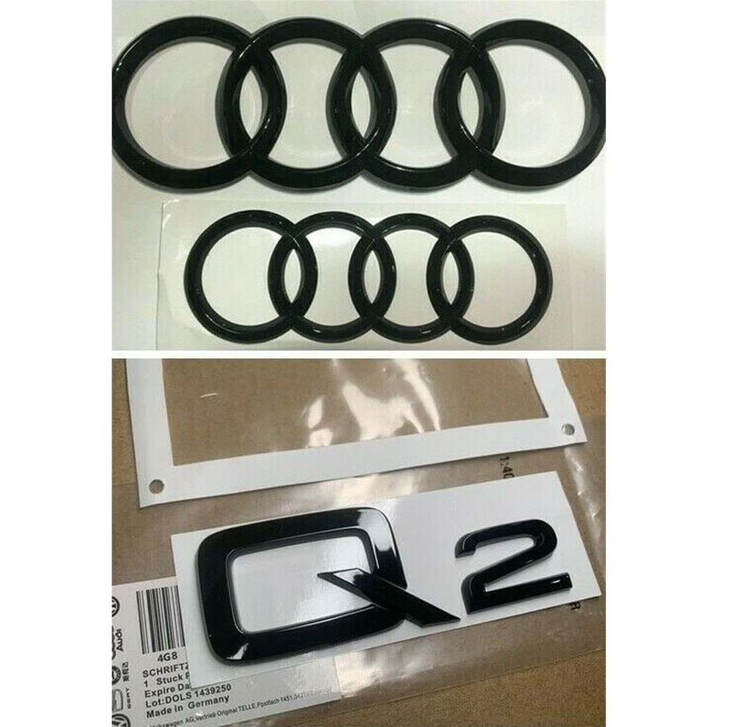 OEM Style Front + Rear Gloss / Matte Black Ring Badge Emblem Combo Set ...