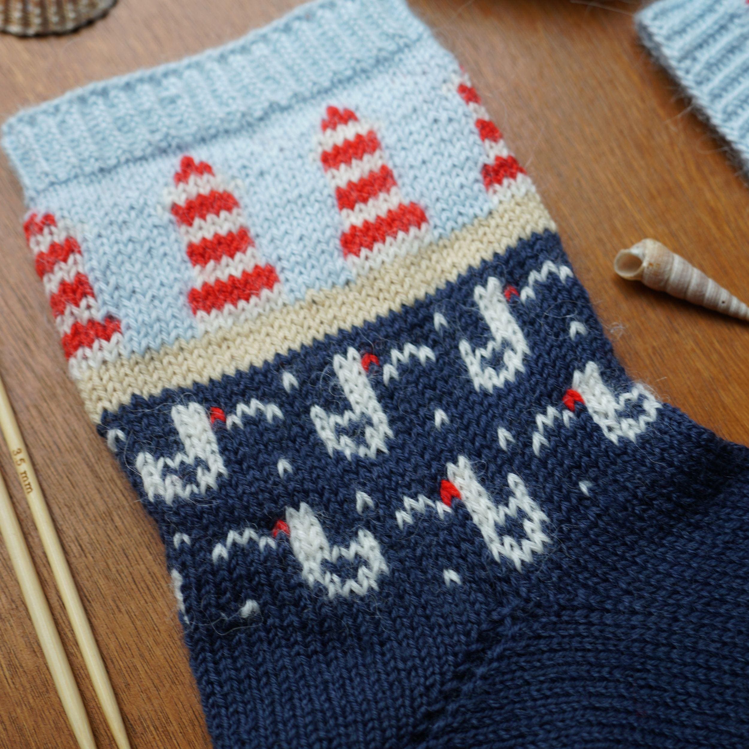 Shoreline Stories a Nautical Colourwork Sock Knitting Pattern ...