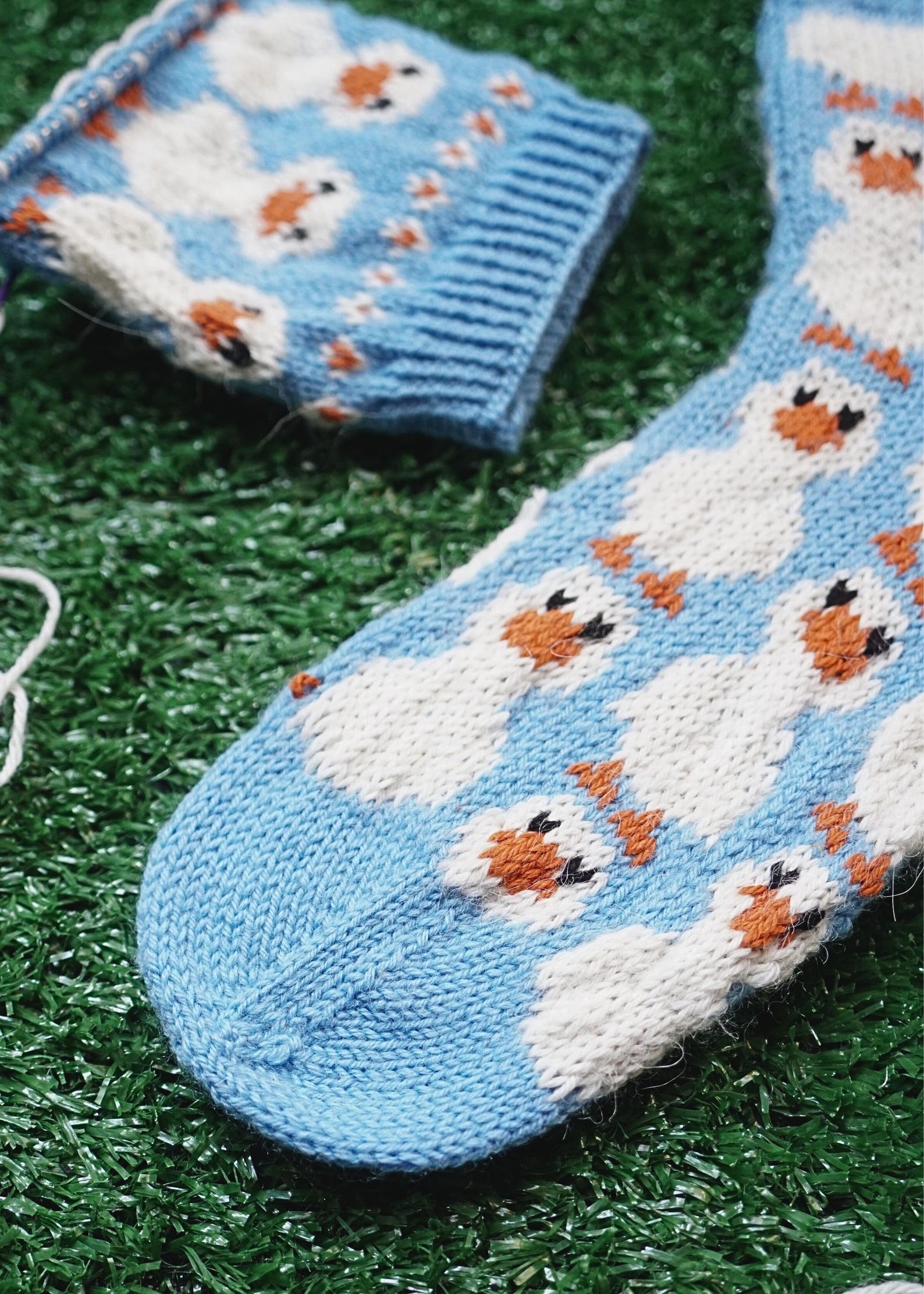 Springtime Goose Socks Knitting Pattern – Whimsical Spring Colorwork ...