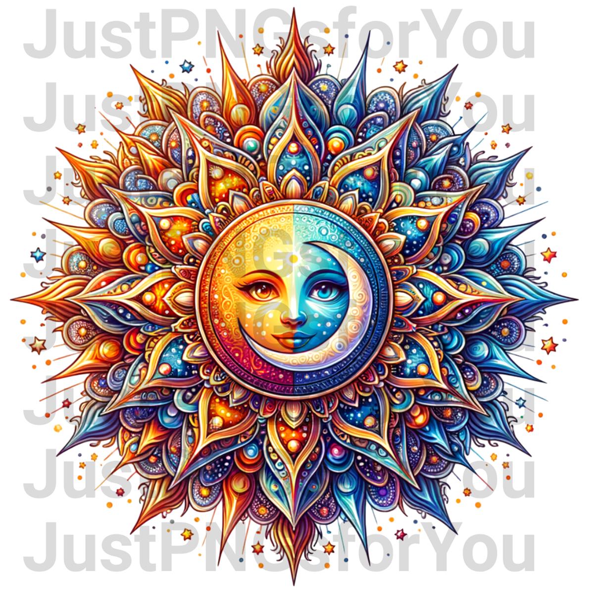 CLIPART - Sun & Moon Bundle (2 Images) - Pngs - Design Download ...