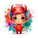 CLIPART - Baby Boy Devil Bundle (4 Images) - Devil - Baby Devil - Satan ...