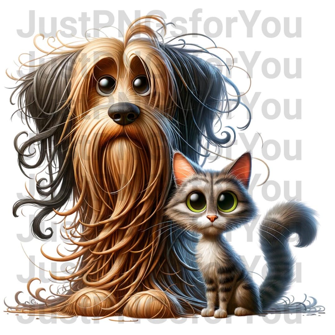 CLIPART - Dog & Cat Bundle (3 Images) - Quirky Dog - Quirky Cat ...
