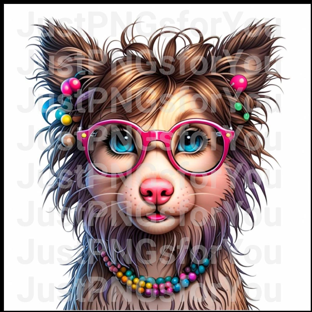 CLIPART - Preppy Animal Bundle (3 Images) - Glasses - Animals - Dog ...