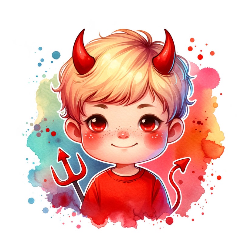 CLIPART - Baby Boy Devil Bundle (4 Images) - Devil - Baby Devil - Satan ...