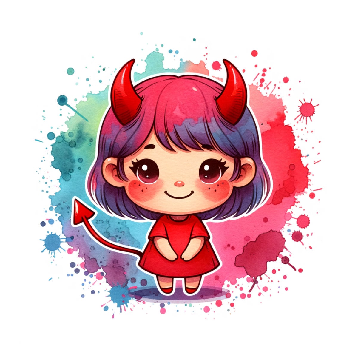 CLIPART - Baby Girl Devil Bundle (4 Images) - Devil - Baby Devil ...