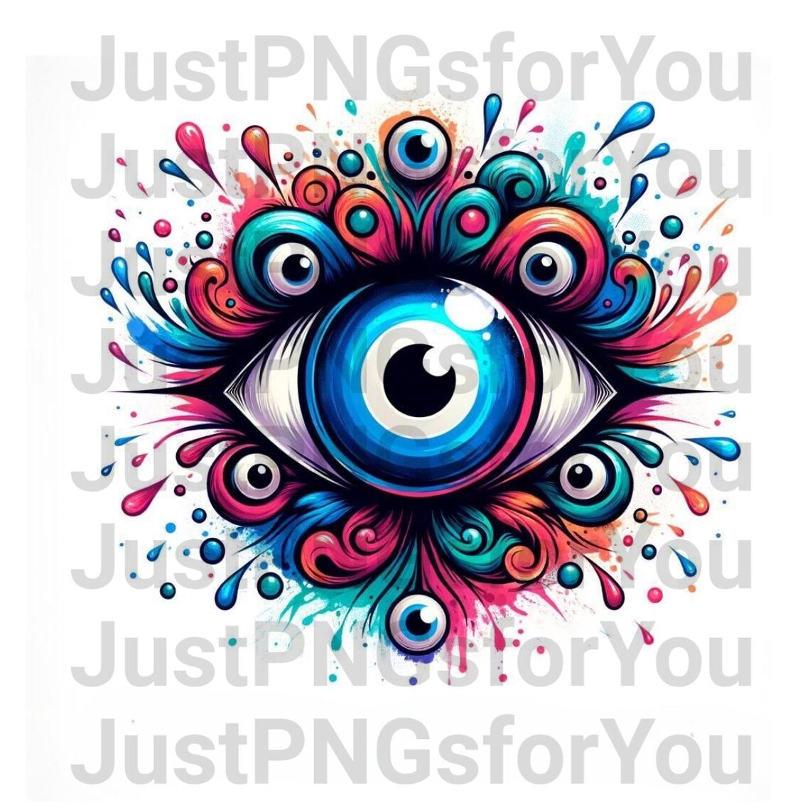 CLIPART - Pngs - (2 Designs) Evil Eye - Evil Energy - Ward off - Design ...