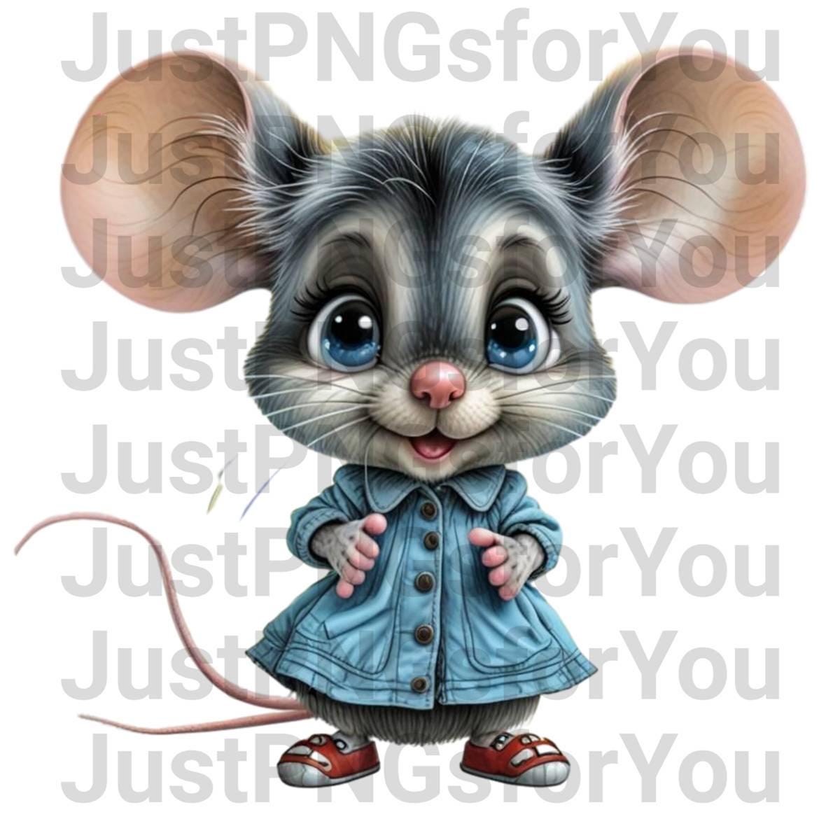 CLIPART Mouse 3 Images Female Mouse Cartoon Whimsical Pngs Design ...