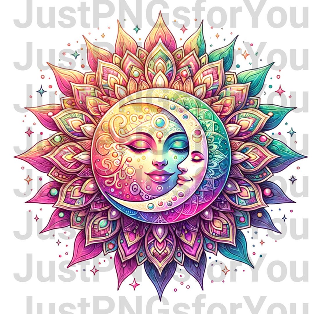 CLIPART - Sun & Moon Bundle (2 Images) - Pngs - Design Download ...