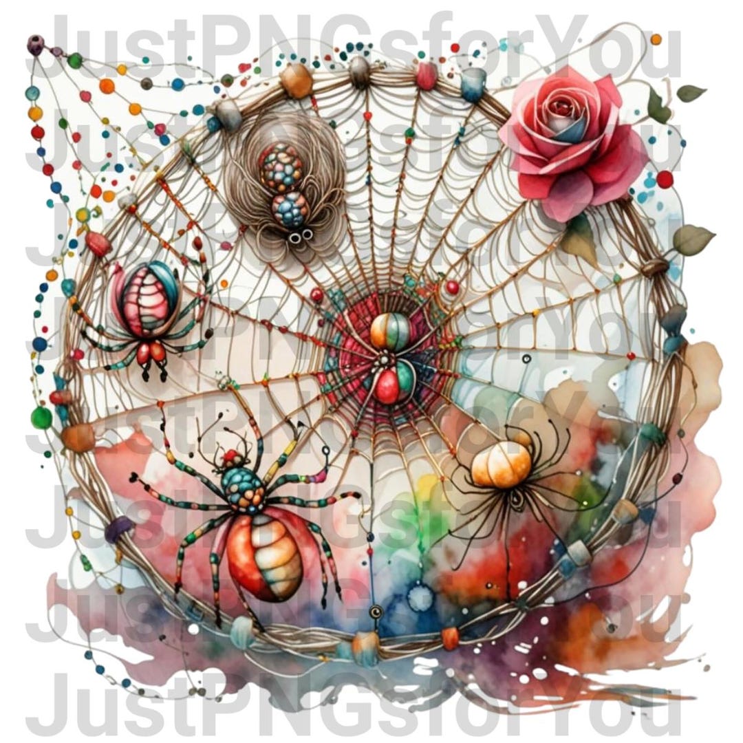 CLIPART - (3 Images) - Spiders - Girls - Fox - Rabbit - Birds - Flowers ...