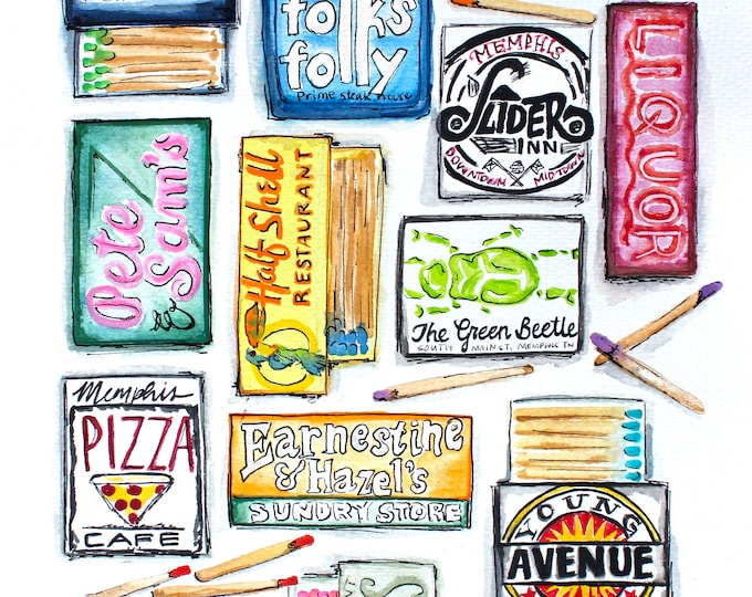 Memphis Tennessee Restaurant Matchbox - Etsy