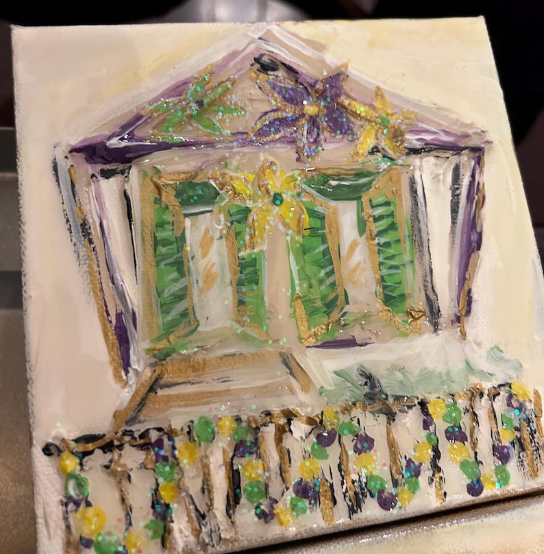 New Orleans Mardi Gras House Painting - Etsy