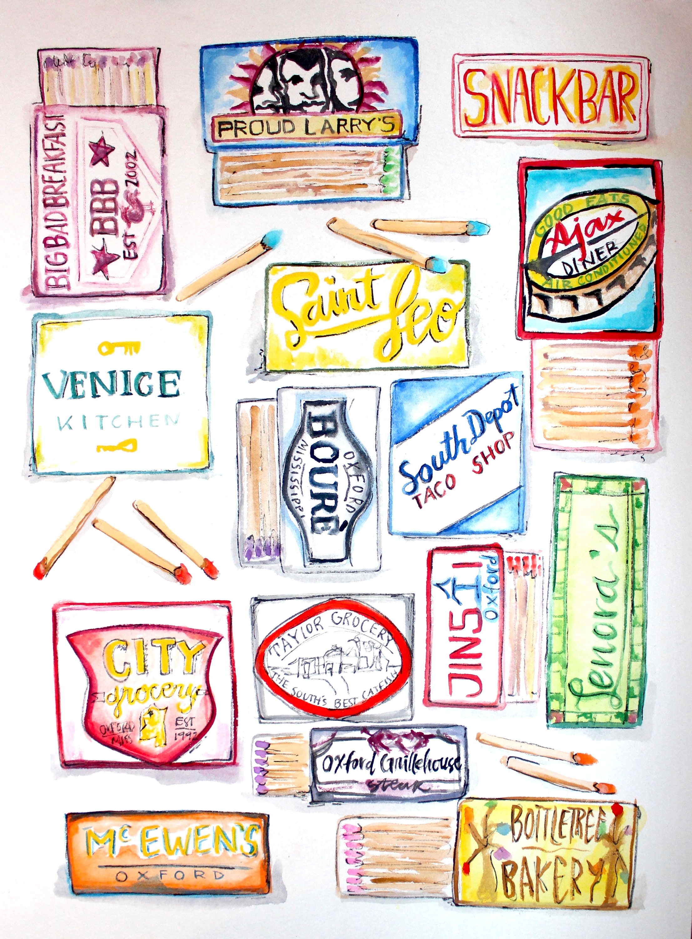 Oxford Mississippi Restaurant Matchbox - Etsy