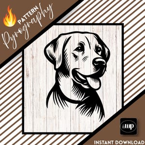Labrador Dog Pyrography Template Bundle, Patterns for Wood Burning Art ...