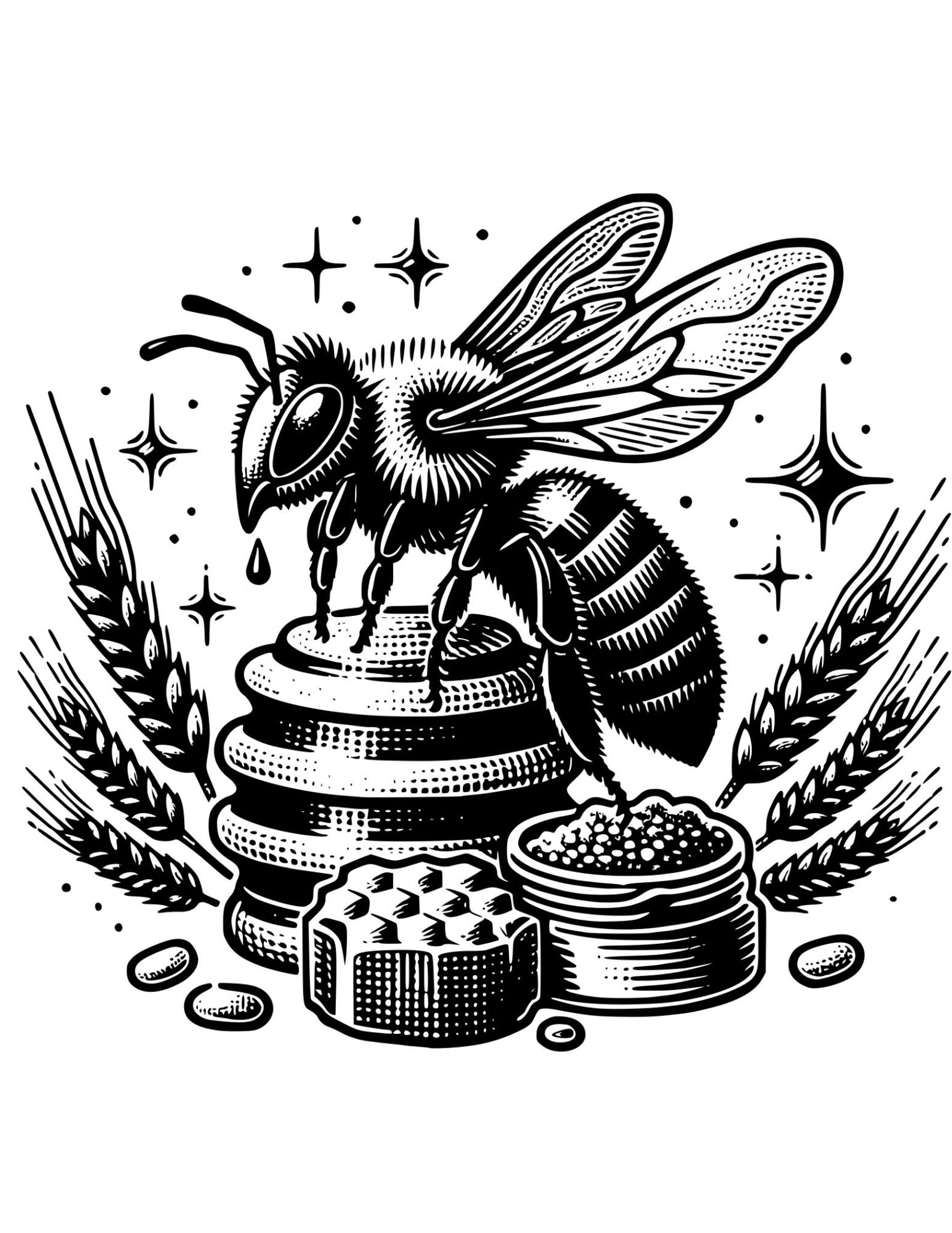 Bee Bundle Pyrography Template Bundle, 5 Bee Patterns Wood Burning Art ...