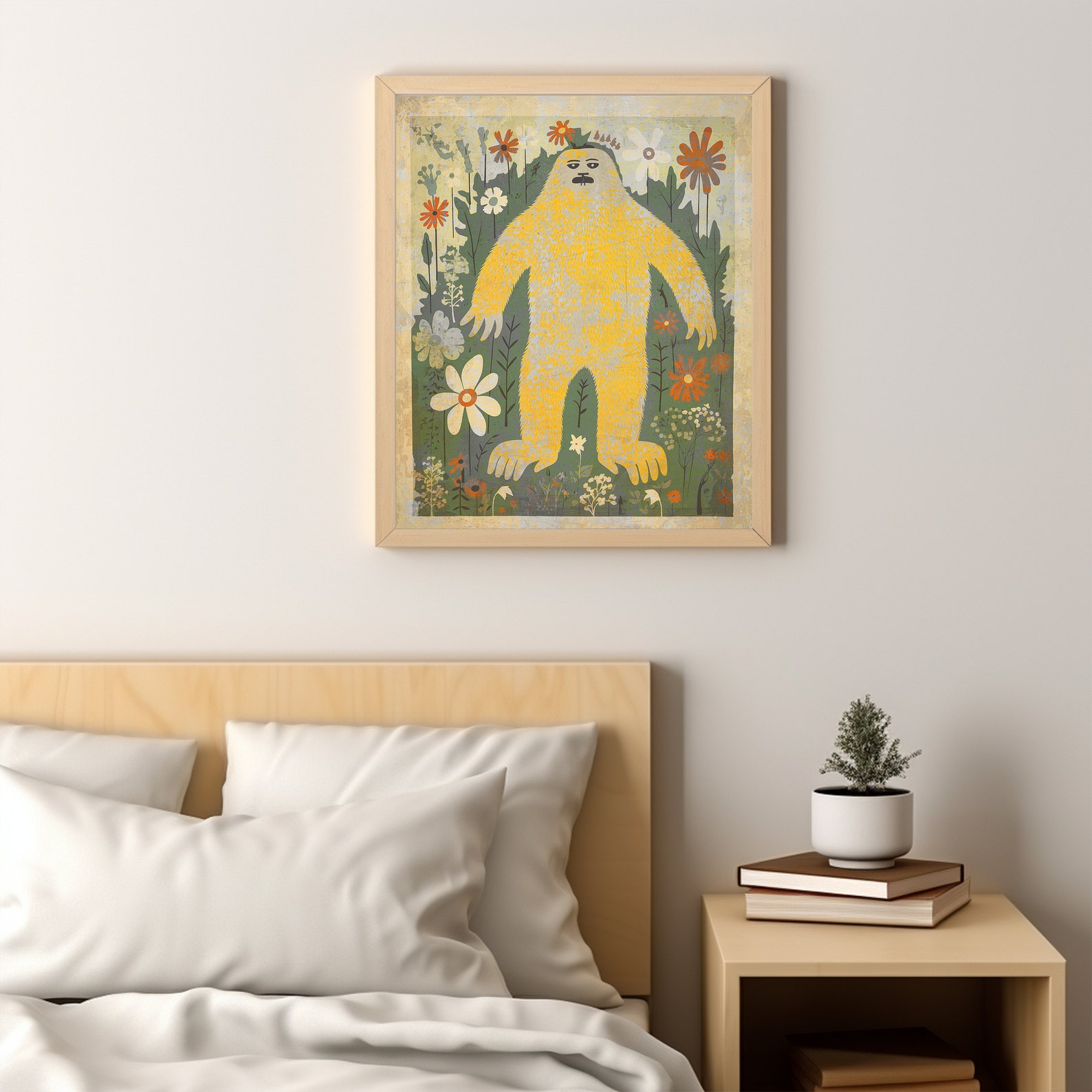 BIGFOOT POSTER, Retro SASQUATCH Wall Art, Cryptid Yeti Art Print ...