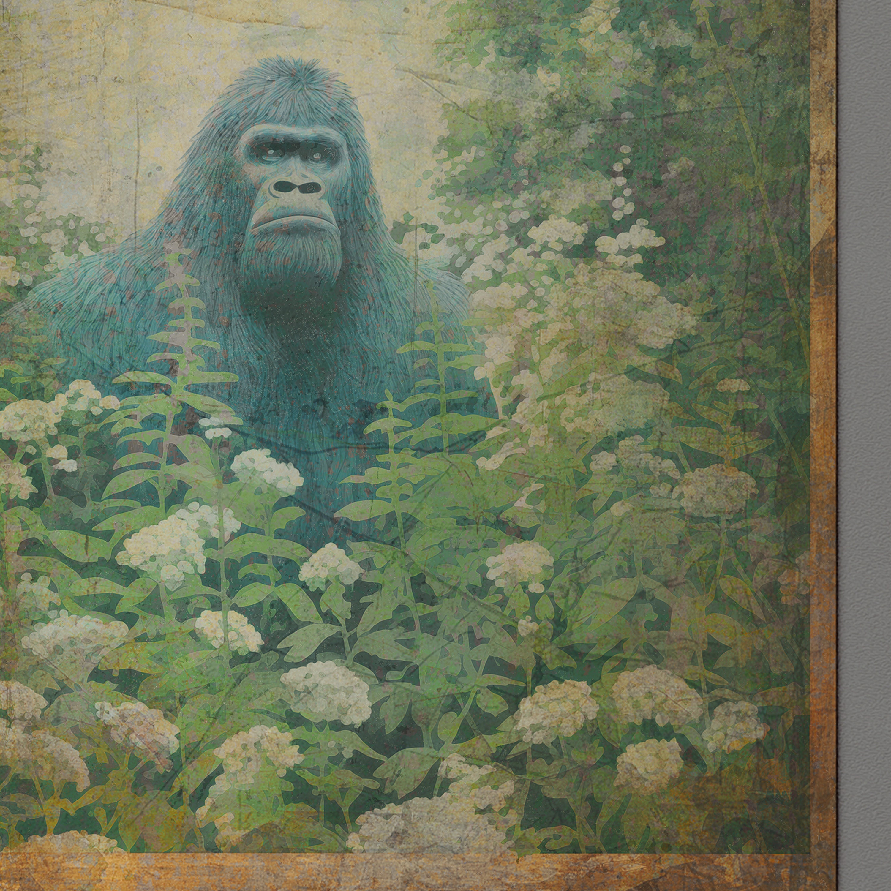 BIGFOOT POSTER, Retro SASQUATCH Wall Art, Cryptid Yeti Art Print ...